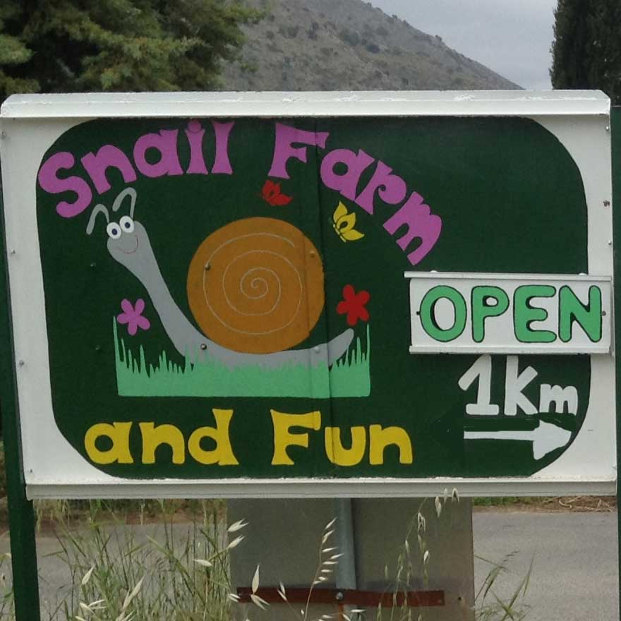 Visit a snail farm or follow main road to the right » Heraklion self ...