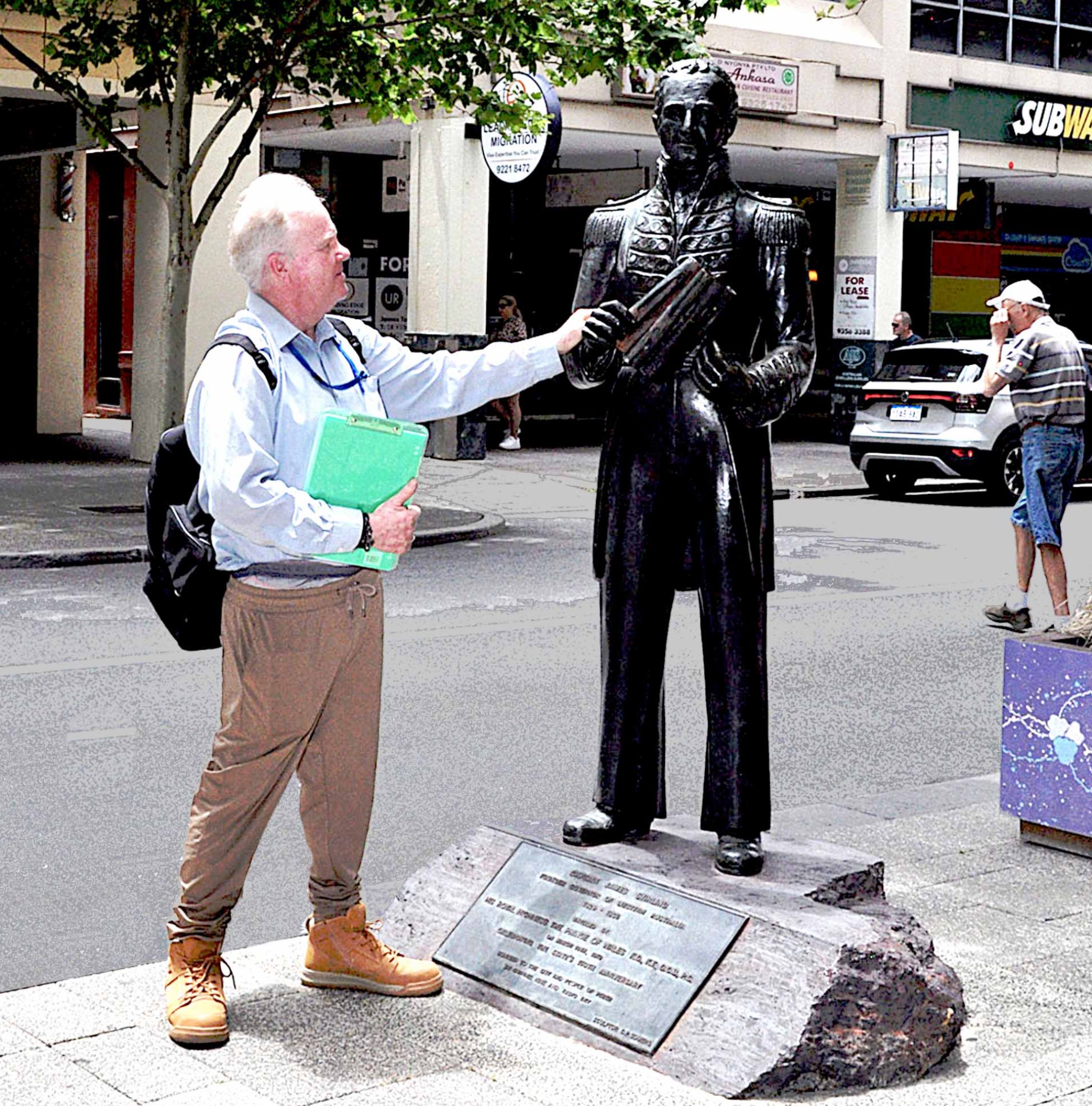 Captain James Stirling - Statue » Perth self-guided audio tour app ...