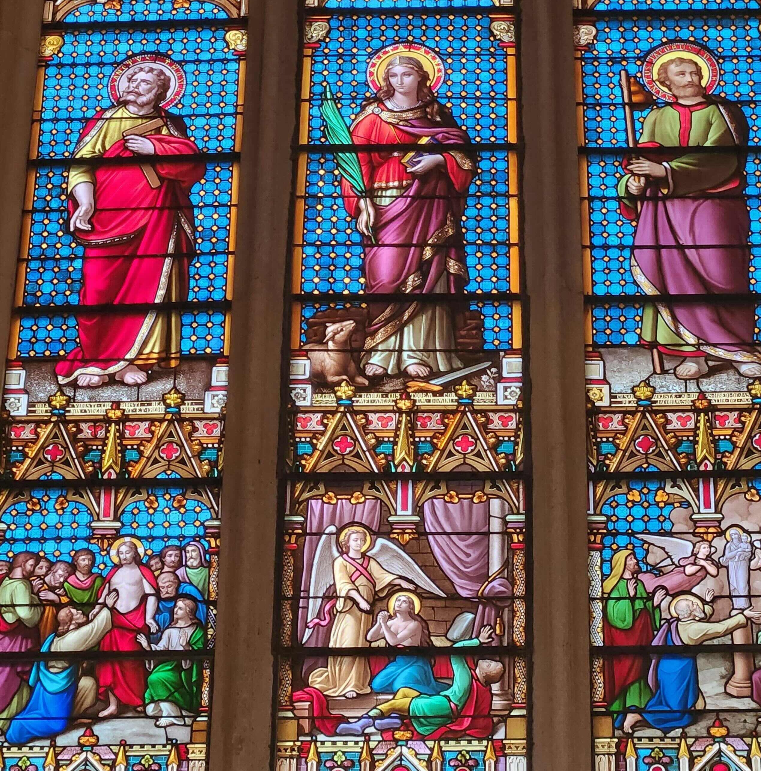 St Thomas, St Agness, and St James Window » New York City audio guide ...